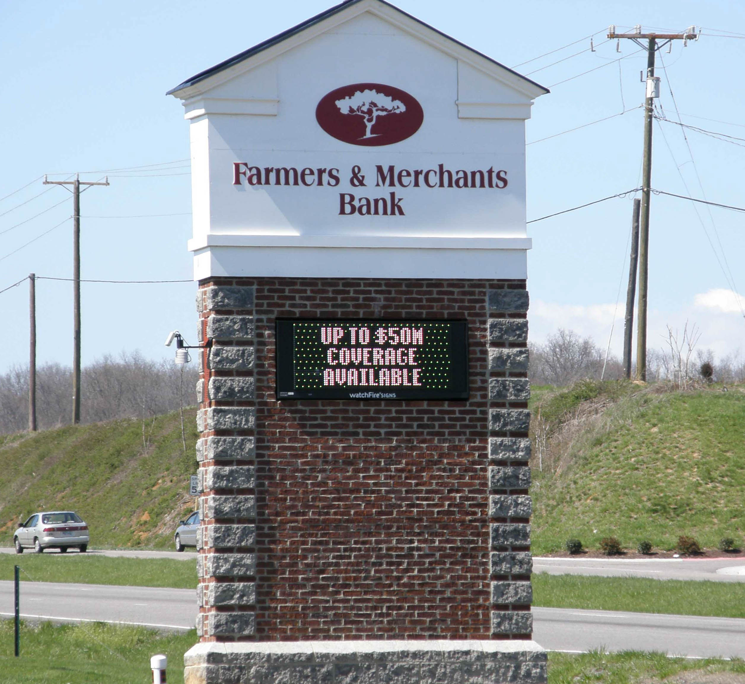 Farmer's & Merchant's Bank Outdoor Signs - Eddie Edwards Signs