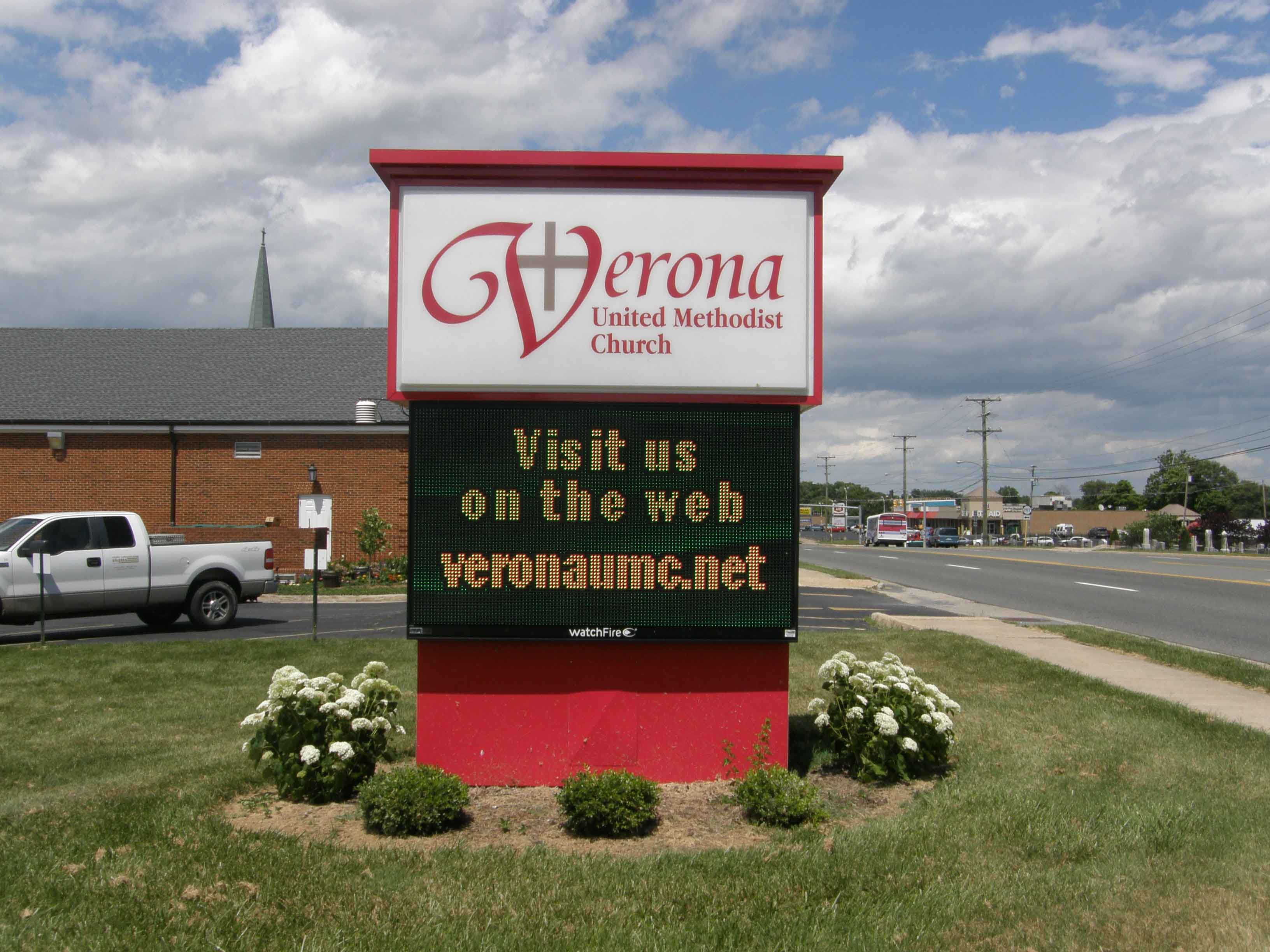 Verona United Methodist Outdoor Sign - Eddie Edwards Signs