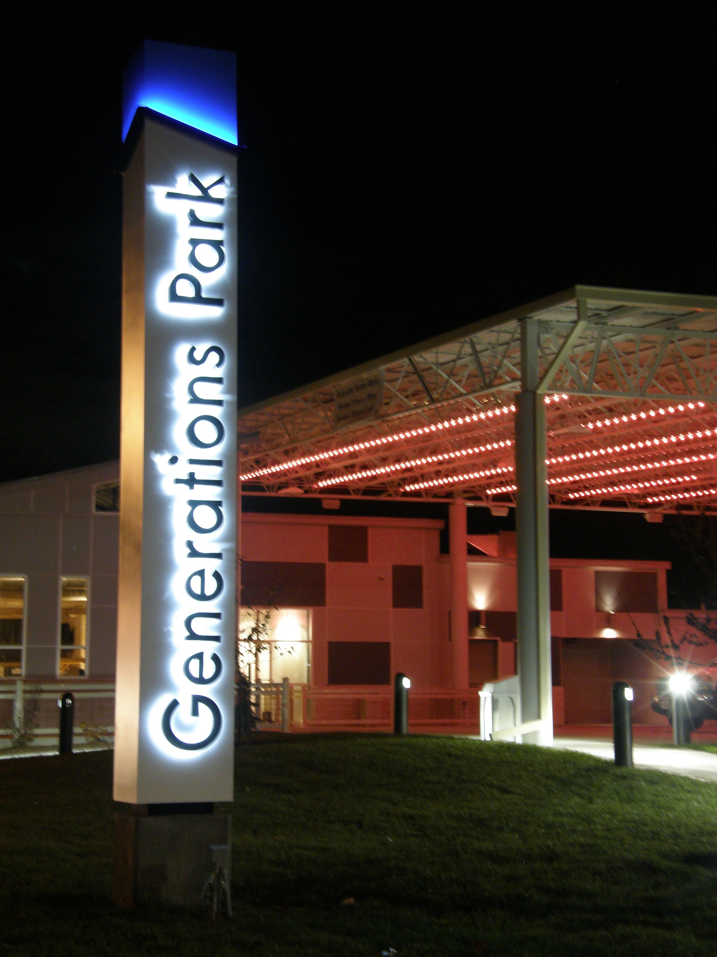 Awesome new electric sign for Generations Park! - Eddie Edwards Signs